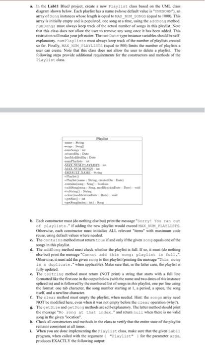 Solved java, I attached the main class showing how the | Chegg.com