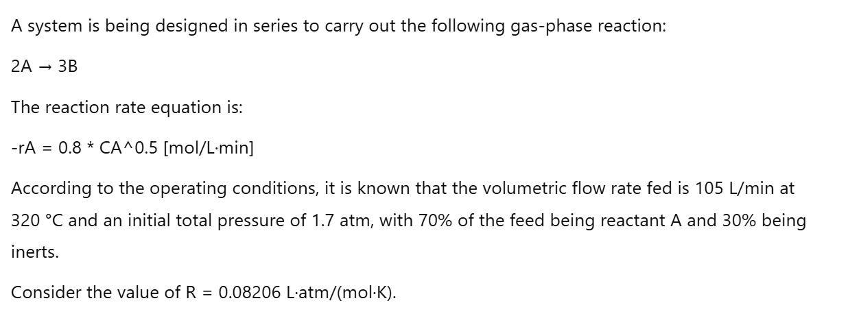 A system is ﻿being designed in ﻿series to ﻿carry out | Chegg.com