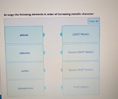 Solved Arrange the following elements in order of increasing | Chegg.com