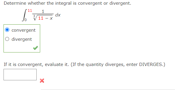 Solved Determine whether the integral is convergent or | Chegg.com