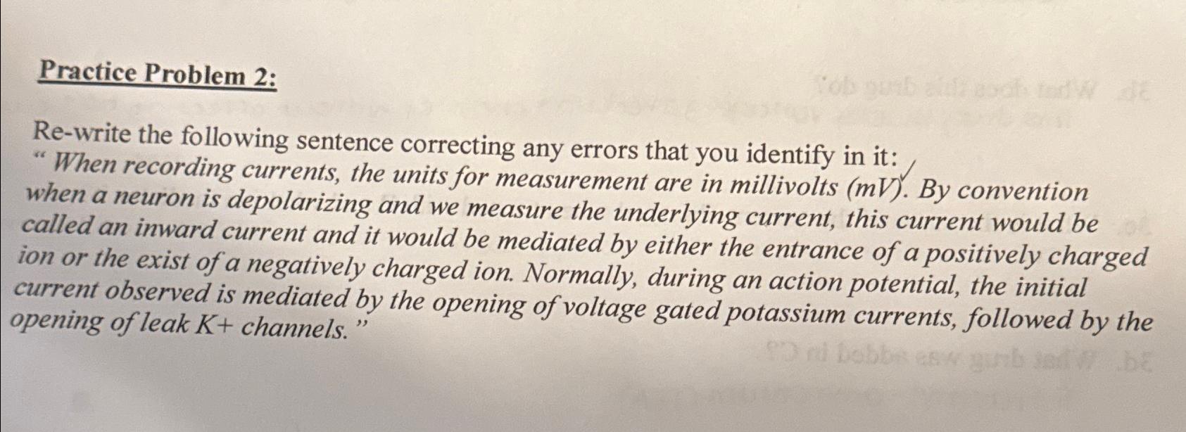 Solved Practice Problem 2:Re-write the following sentence | Chegg.com