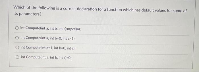 Solved Which of the following is a correct declaration for a | Chegg.com