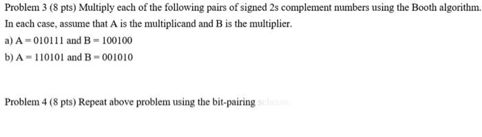 Solved Problem 3 ( 8pts) Multiply each of the following | Chegg.com Solved Problem 3 ( 8pts) Multiply each of the following | Chegg.com