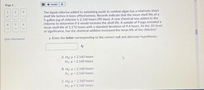 Solved The liquid chlorine added to swimming pools to combat | Chegg.com