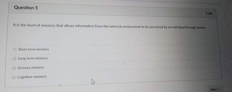 Solved Question 1 1 The person-volition factor refers to | Chegg.com