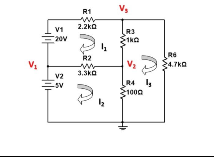 Solved a) Use Nodal Analysis to Find V1, V2, V3.b) Use Mesh | Chegg.com Solved a) Use Nodal Analysis to Find V1, V2, V3.b) Use Mesh | Chegg.com