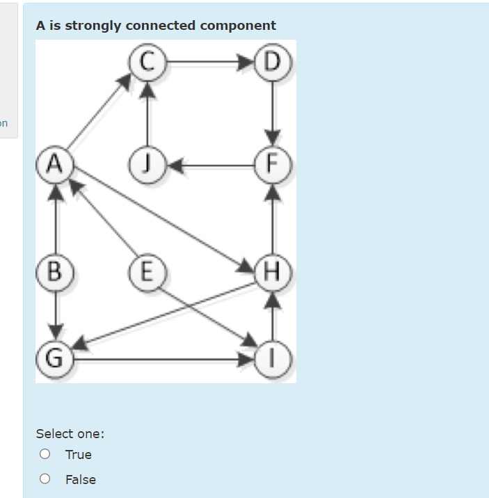 Solved Ai strtongly comected componentSelect one:TrueFalse | Chegg.com