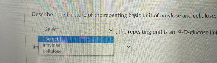 Solved Describe the structure of the repeating basic unit of | Chegg.com