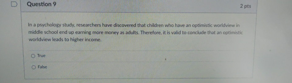 Solved Question 92 ﻿ptsIn a psychology study, researchers | Chegg.com