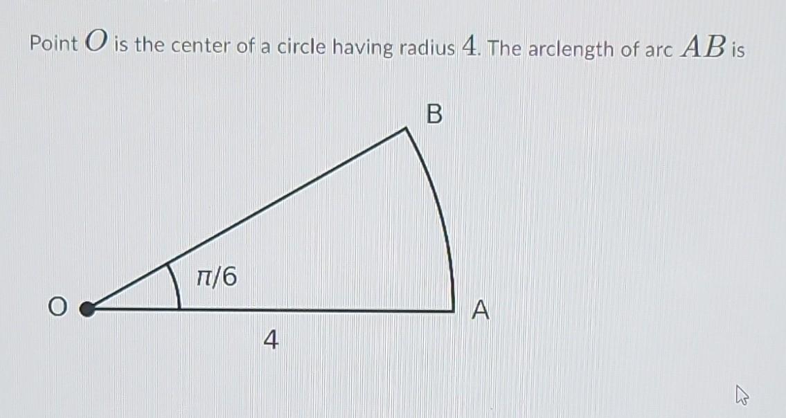Solved Point O is the center of a circle having radius 4 . | Chegg.com