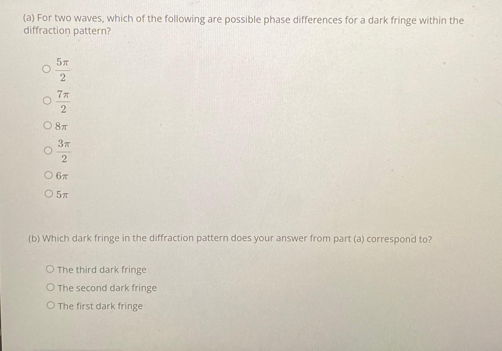 Solved (a) ﻿For two waves, which of the following are | Chegg.com
