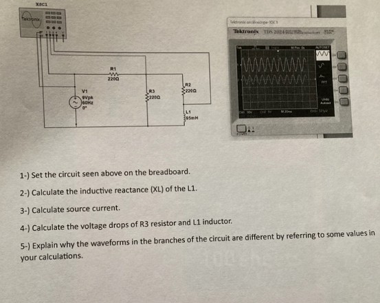 Solved 1-) ﻿Set the circuit seen above on the breadboard.2-) | Chegg.com