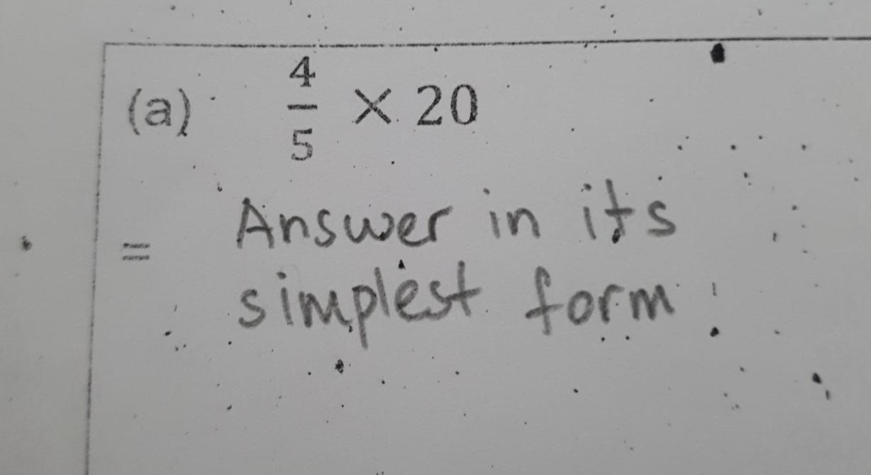 Solved (a) 45×20Answer in its simplest form: | Chegg.com
