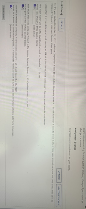Solved submissions remaining for each question part only | Chegg.com
