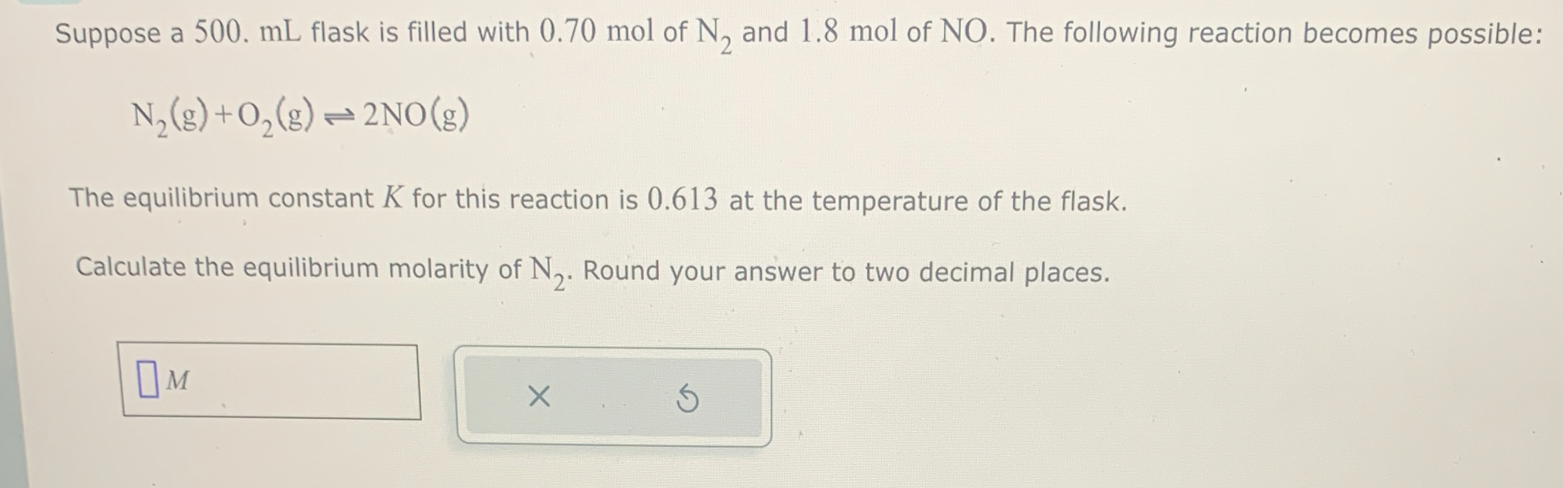 Solved Suppose a 500 . ﻿mL flask is filled with 0.70 ﻿mol of | Chegg.com
