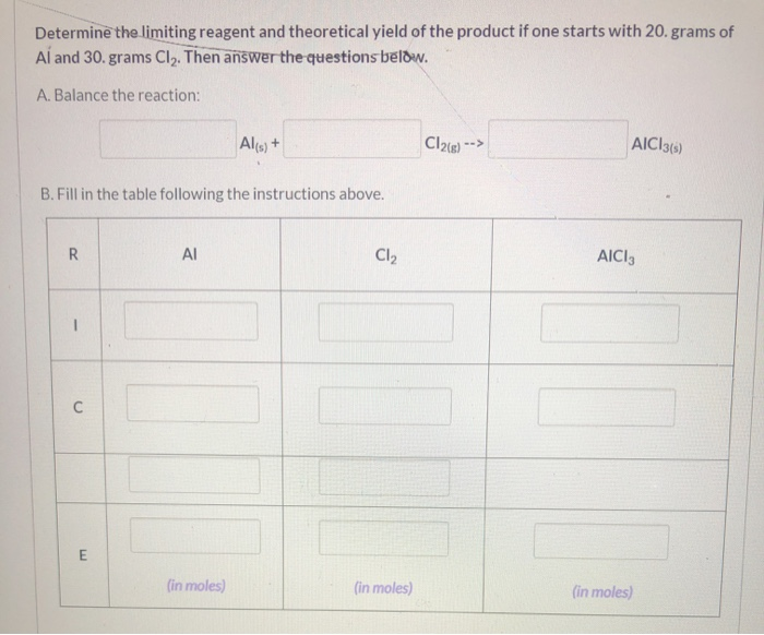 Solved Please fill in the table below and follow the | Chegg.com