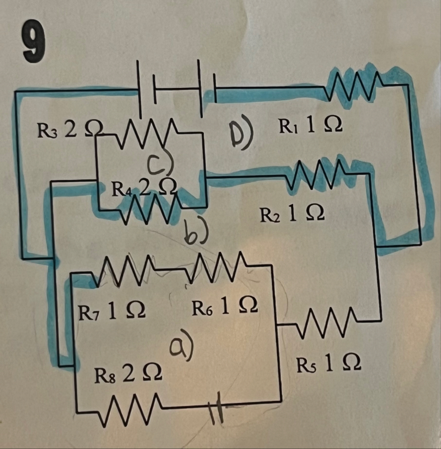 Solved Calculate the a.) ﻿equivalent resistance, b.) ﻿total | Chegg.com
