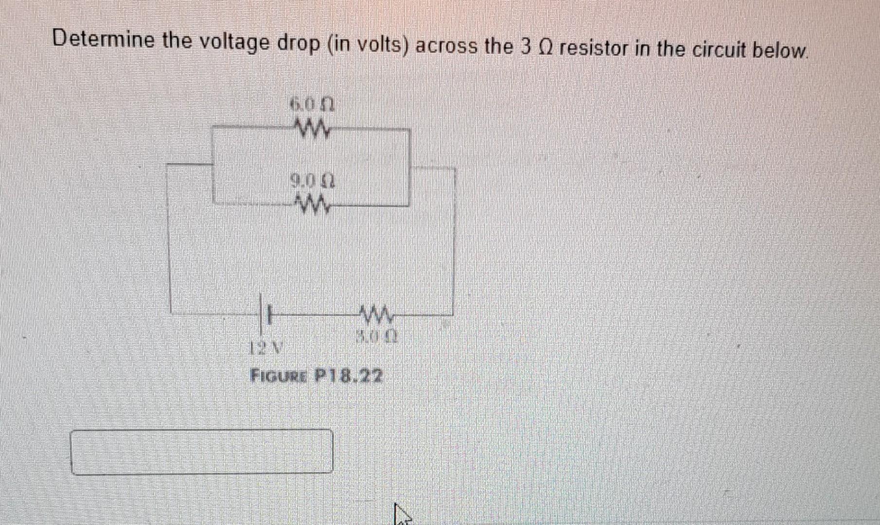 Solved Determine the voltage drop (in volts) across the 3Ω | Chegg.com