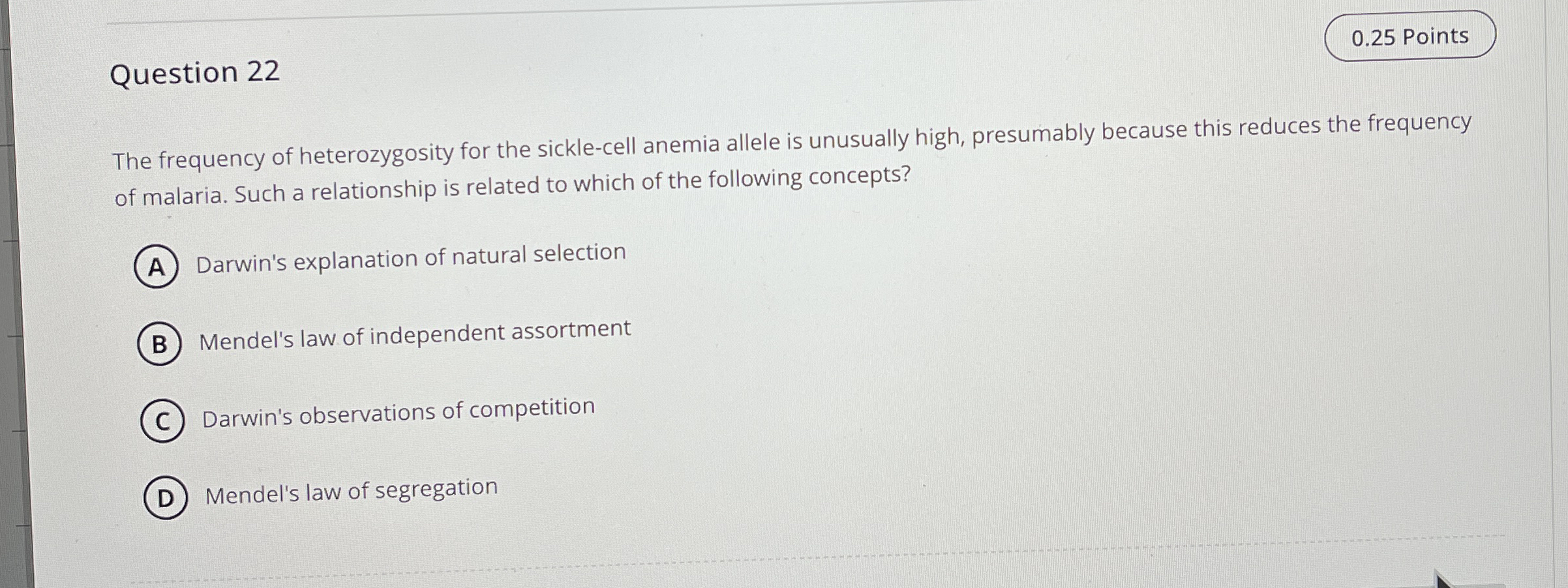 Solved Question 22The frequency of heterozygosity for the | Chegg.com