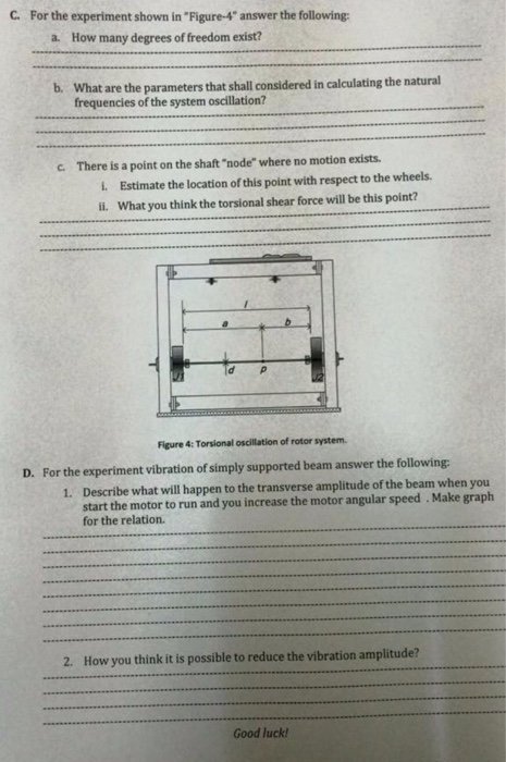Solved For the experiment shown in "Figure 1 answer the | Chegg.com