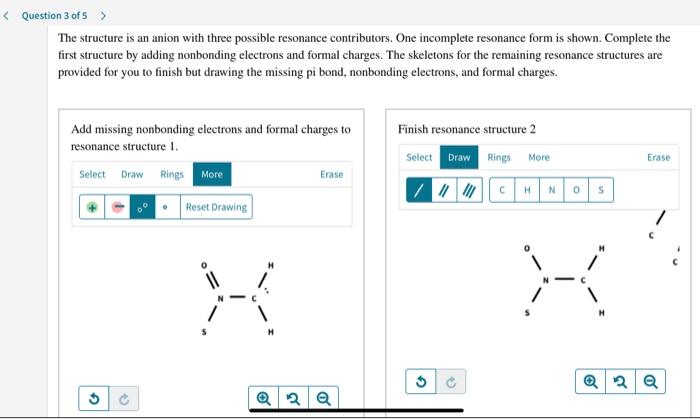 Solved The structure is an anion with | Chegg.com