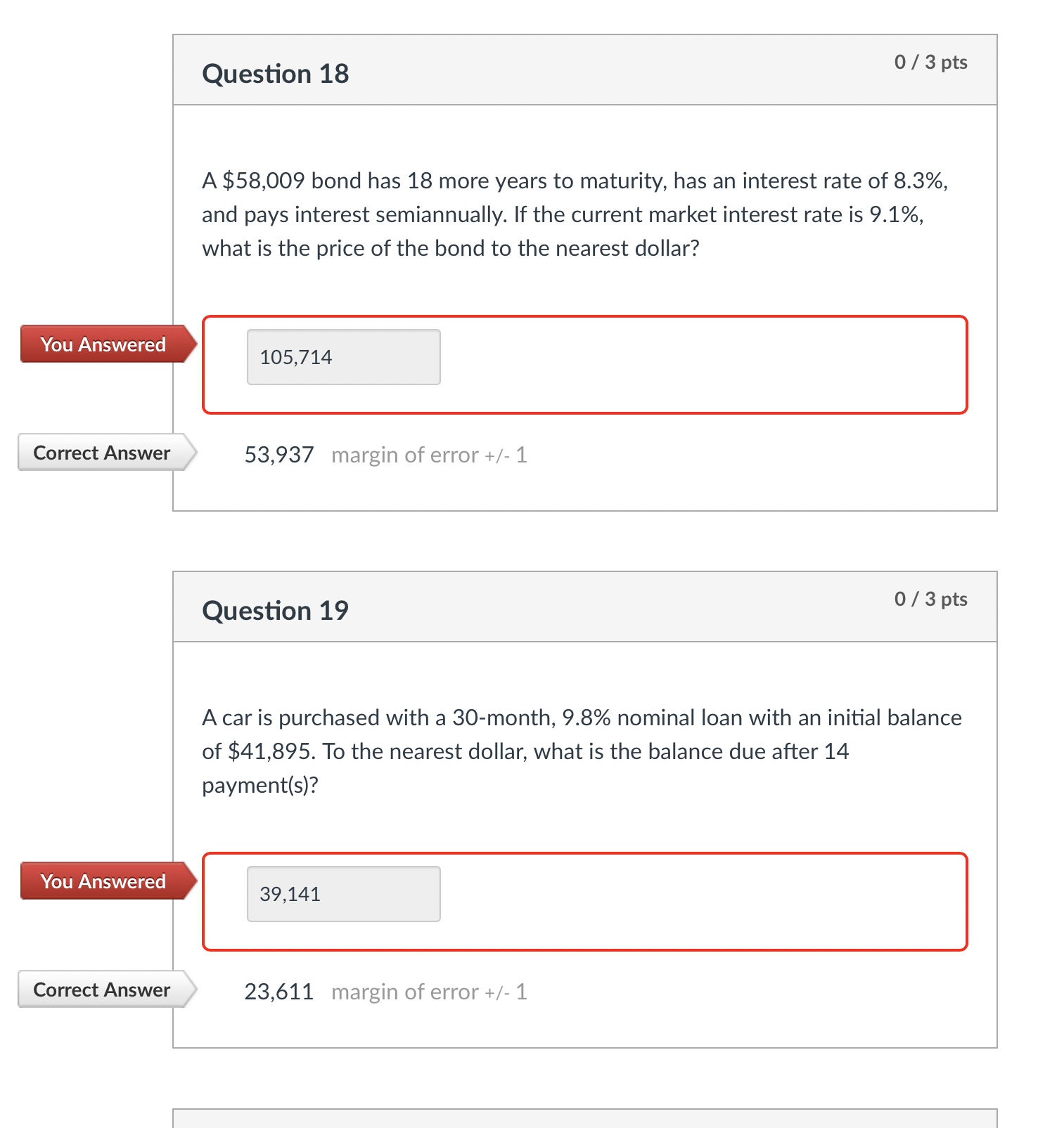 Solved Question 18A $58,009 ﻿bond has 18 ﻿more years to | Chegg.com