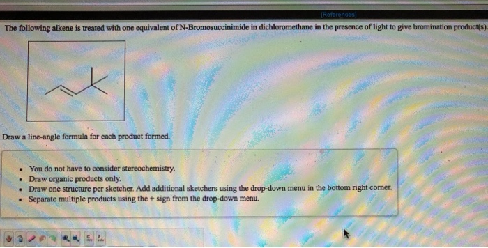 Solved References The following alkene is treated with one | Chegg.com