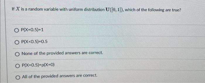 If X is a random variable with uniform distribution | Chegg.com