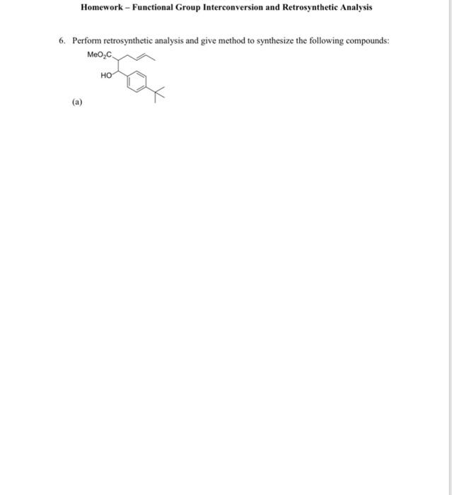 Solved Homework - Functional Group Interconversion and | Chegg.com