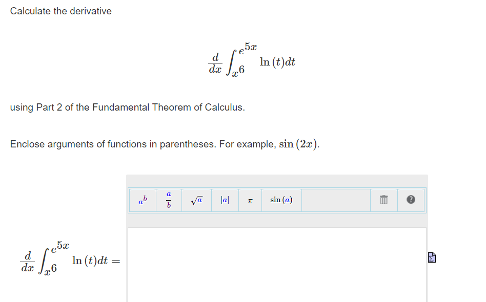 Solved Calculate the derivativeusing Part 2 ﻿of the | Chegg.com