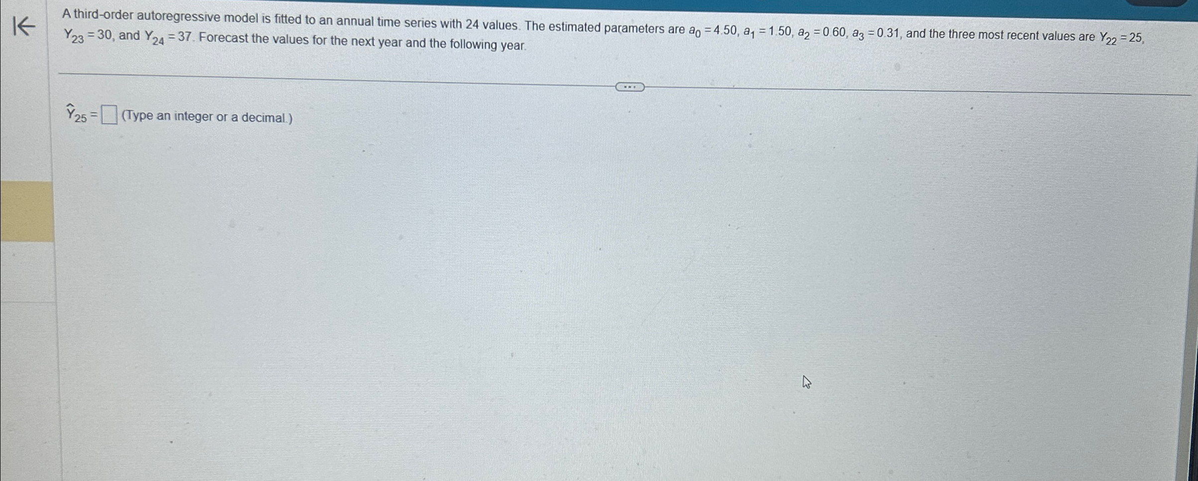 Solved A third-order autoregressive model is fitted to an | Chegg.com