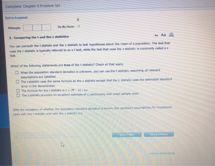 Solved Complete: Chapter 9 Problem Set Back to Assignment | Chegg.com