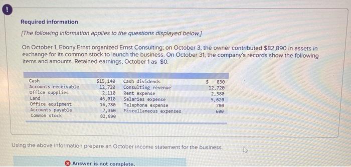 Solved can someone let me know why is showing as incomplete | Chegg.com