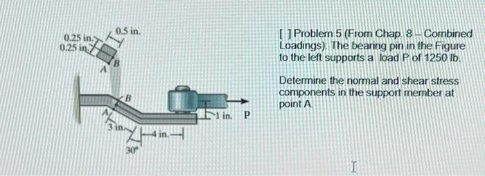 Problem 5 (From Chap 8-Combined Loadings): The | Chegg.com