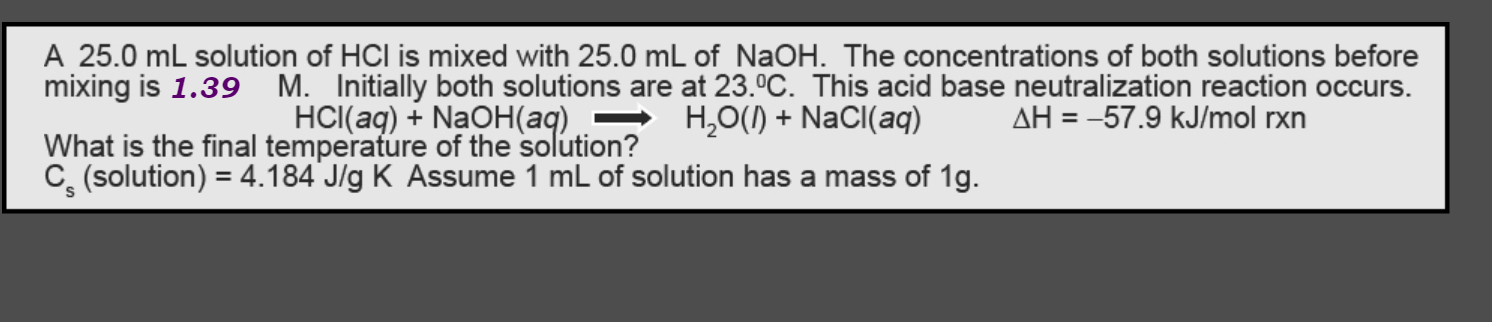 Solved A 25.0mL ﻿solution of HCl ﻿is mixed with 25.0mL ﻿of | Chegg.com