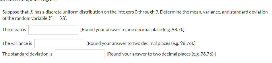 Solved Suppose that x ﻿has a discrete uniform distribution | Chegg.com