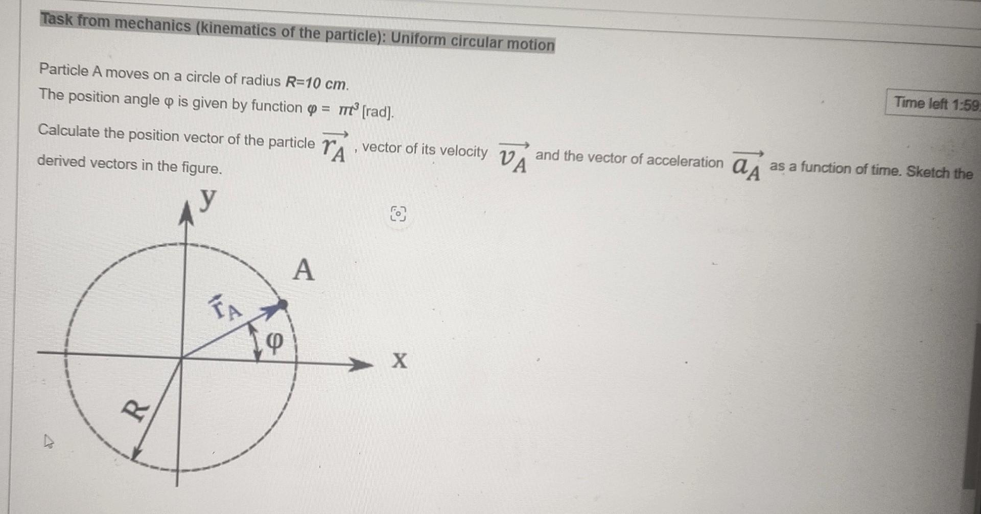 Solved lask from mechanics (kinematics of the particle): | Chegg.com