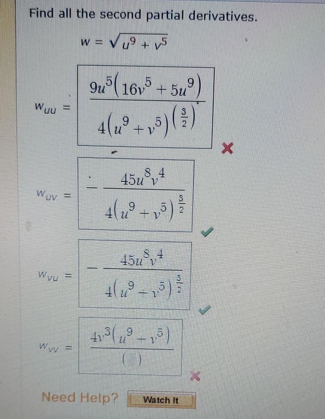 Solved Find all the second partial derivatives. | Chegg.com