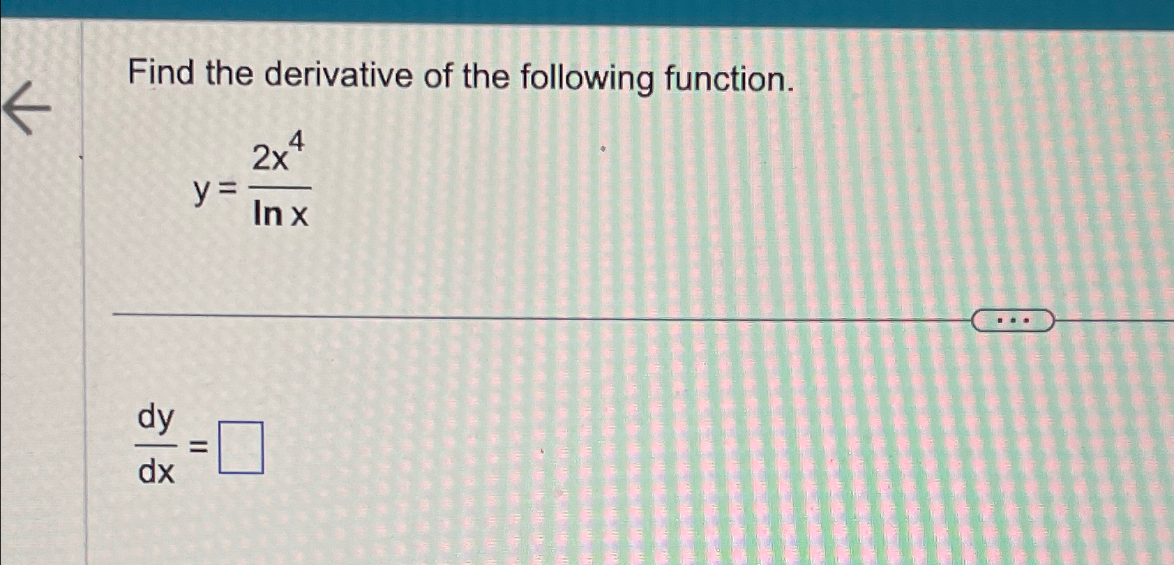 Solved Find the derivative of the following | Chegg.com