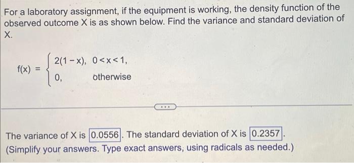 Solved For a laboratory assignment, if the equipment is | Chegg.com