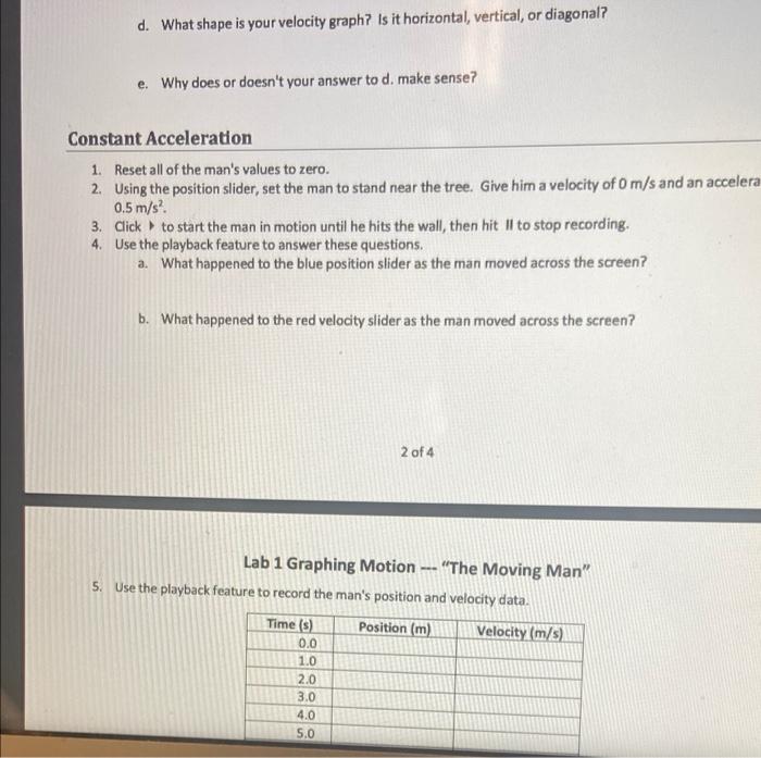 PHYS 1110L Conceptual Physics Lab Lab 1 Simulation: | Chegg.com