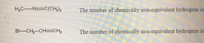 Solved what is the number of chemically equivalent hydrogens | Chegg.com
