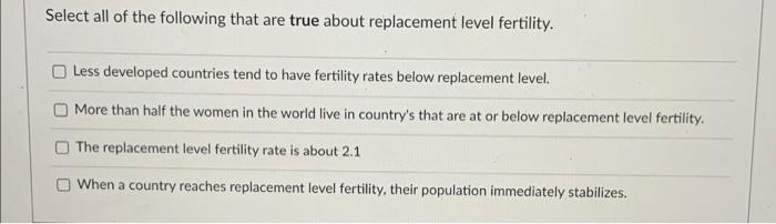 Solved Select all of the following that are true about | Chegg.com