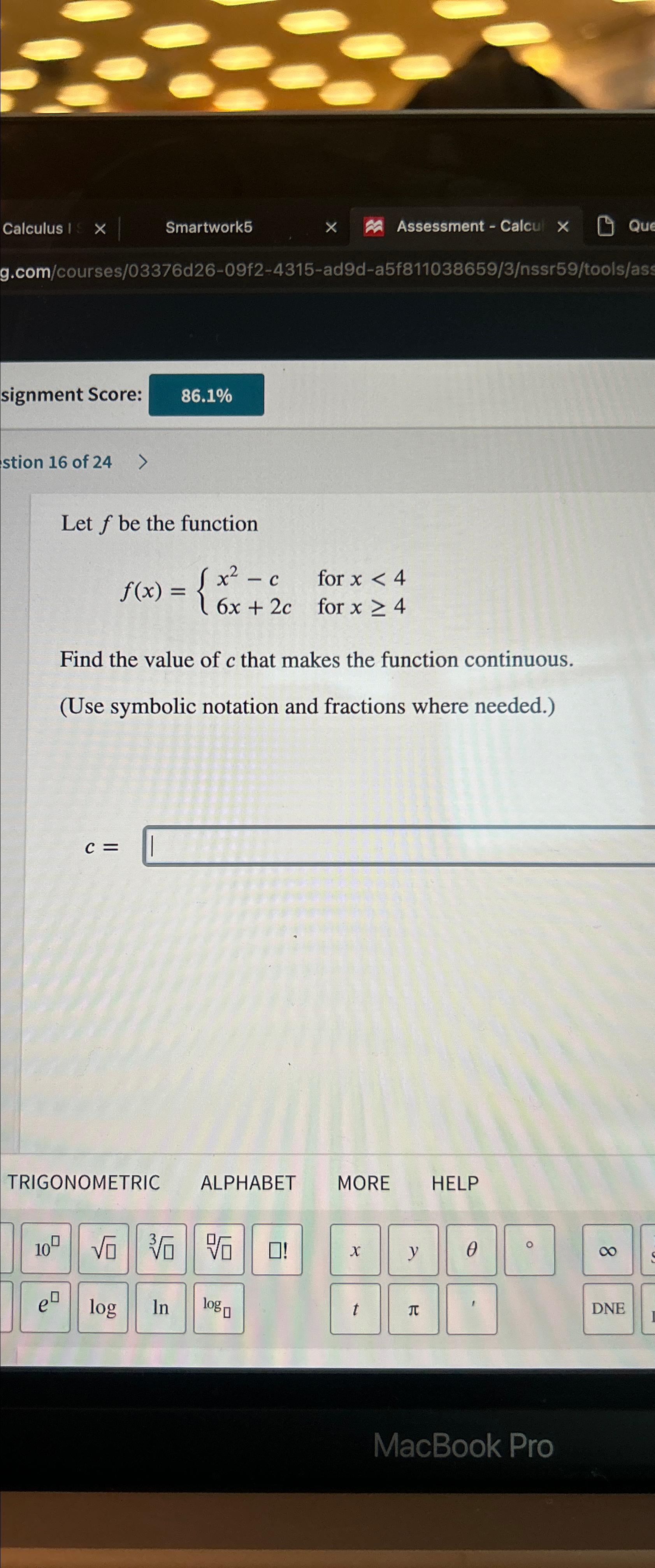 Solved signment Score:\\nstion 16 of 24\\nLet f be the | Chegg.com