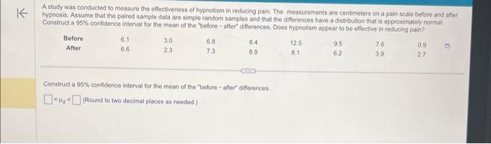 Solved A study was conducted to measure the effectiveness of | Chegg.com
