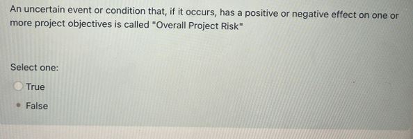 Solved An uncertain event or condition that, if it occurs, | Chegg.com