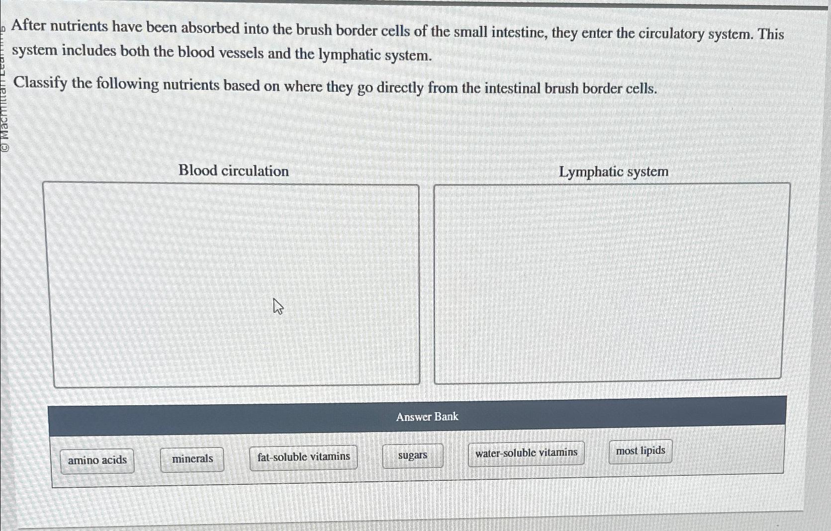 Solved After nutrients have been absorbed into the brush | Chegg.com