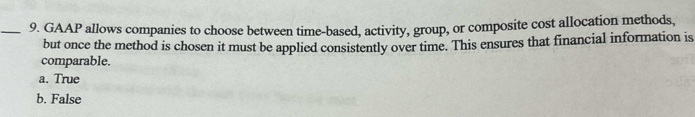Solved q, 9. ﻿GAAP allows companies to choose between | Chegg.com