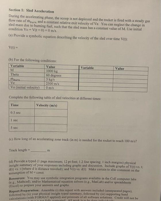 Solved You are designing a rocket sled test of the rocket | Chegg.com