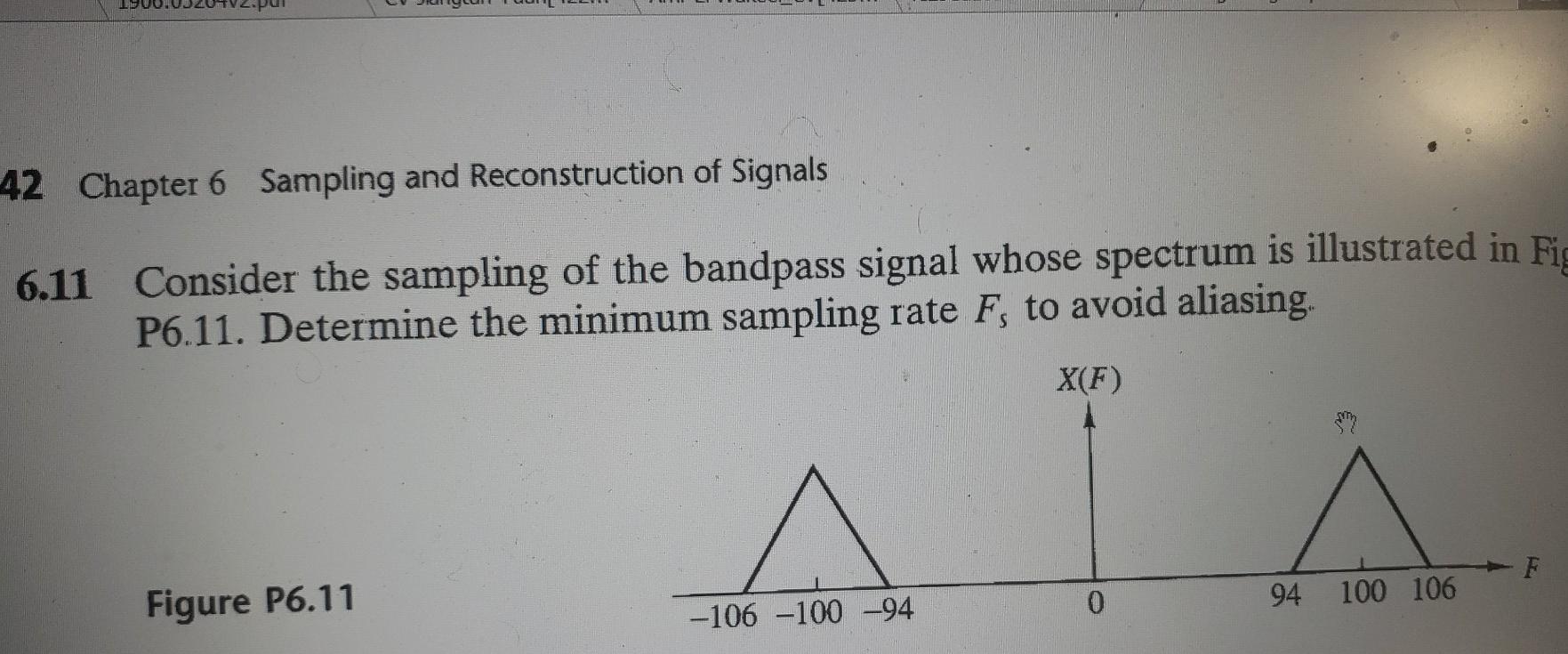 Solved 42 Chapter 6 Sampling and Reconstruction of Signals | Chegg.com